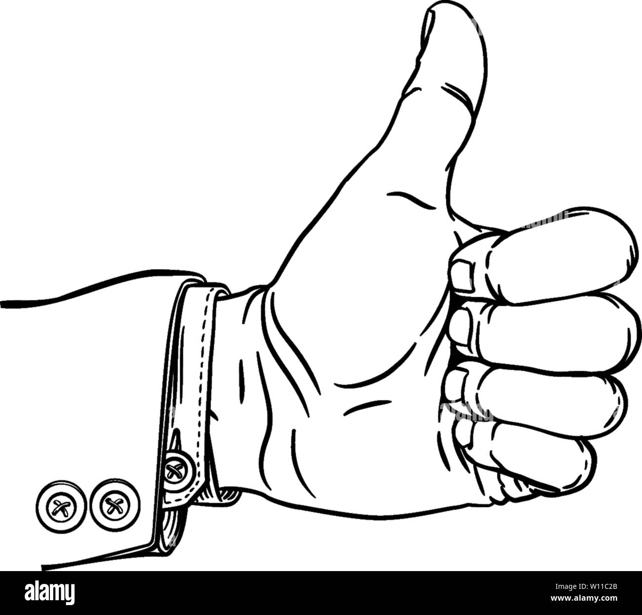 Like thumb up in Black and White Stock Photos & Images - Alamy