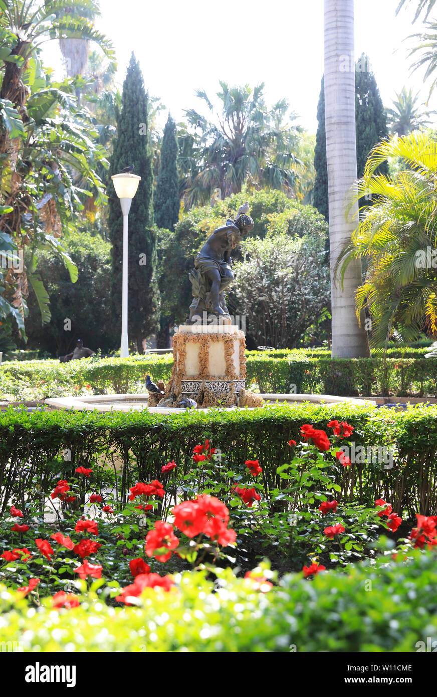 The beautiful park, Paseo Del Parque, running along the harbour, in ...