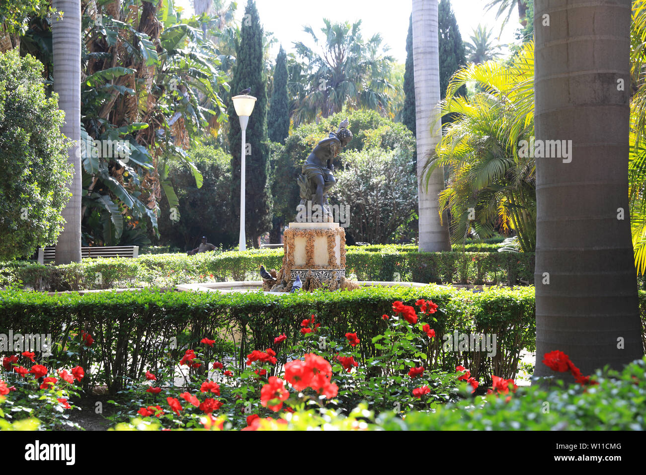 The beautiful park, Paseo Del Parque, running along the harbour, in ...