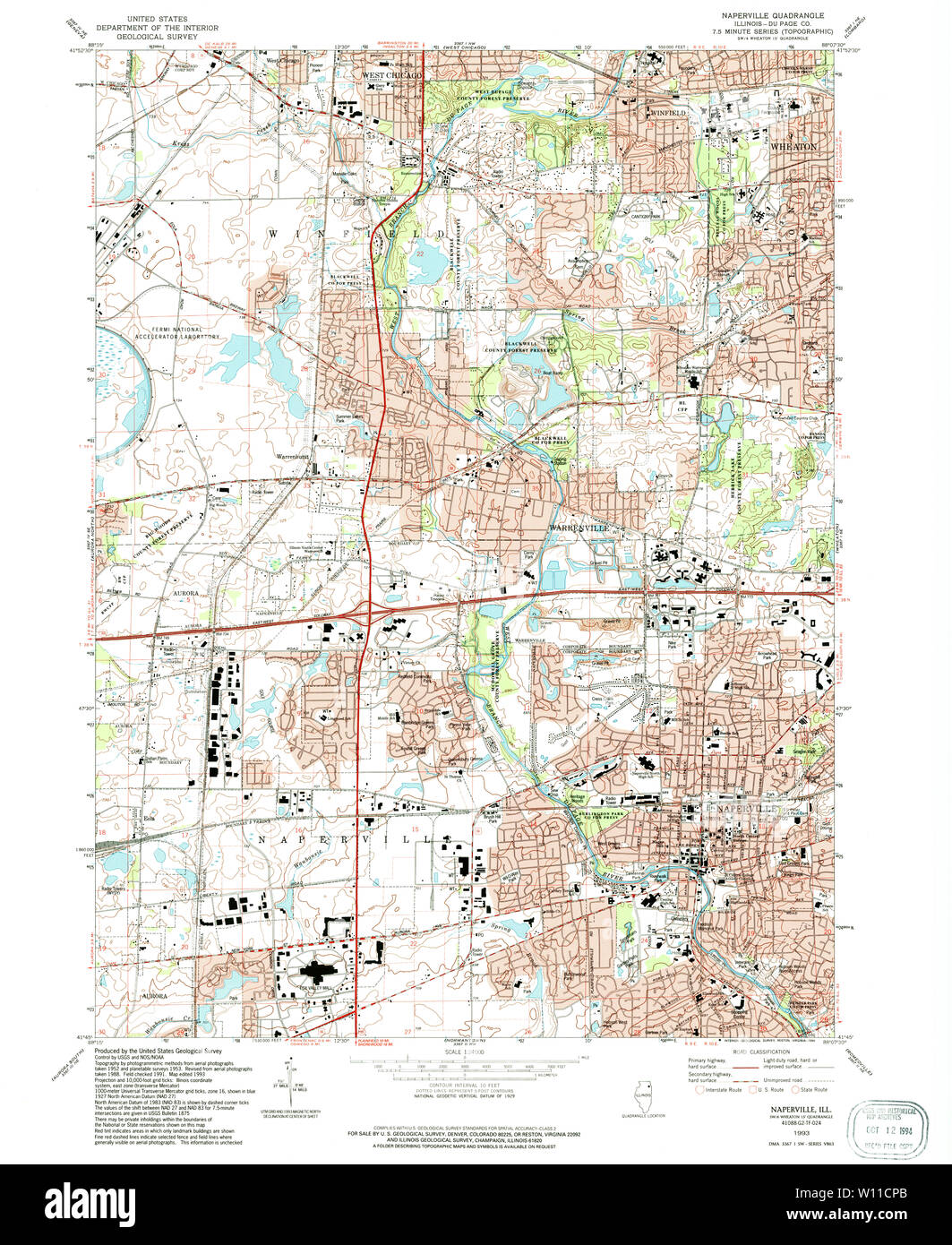 Map of naperville hi-res stock photography and images - Alamy