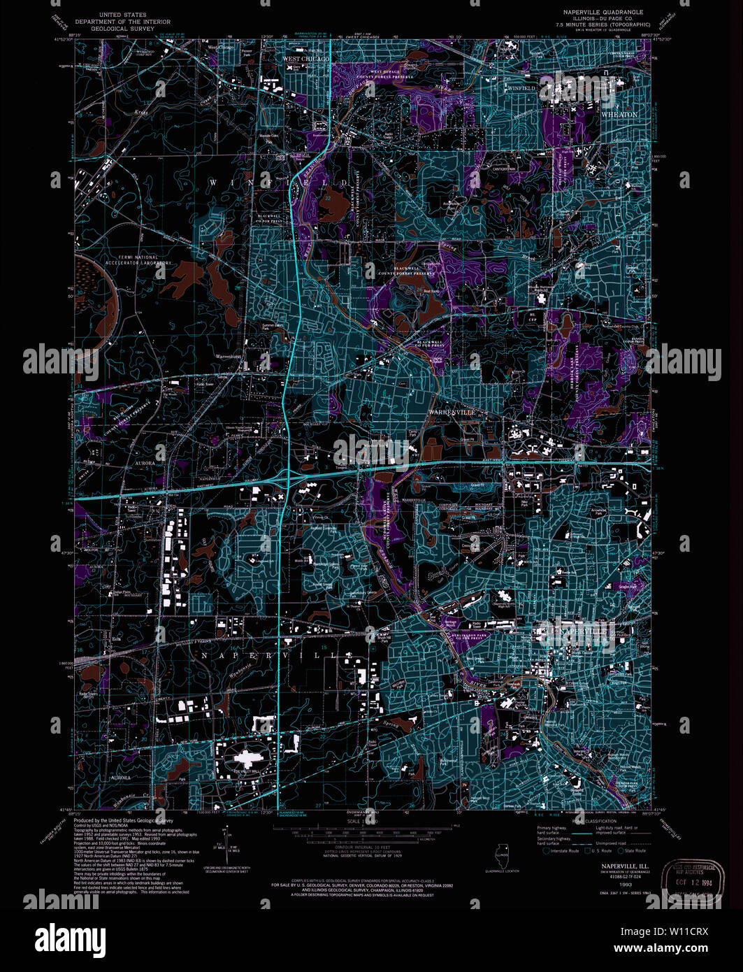 Naperville map hi-res stock photography and images - Alamy