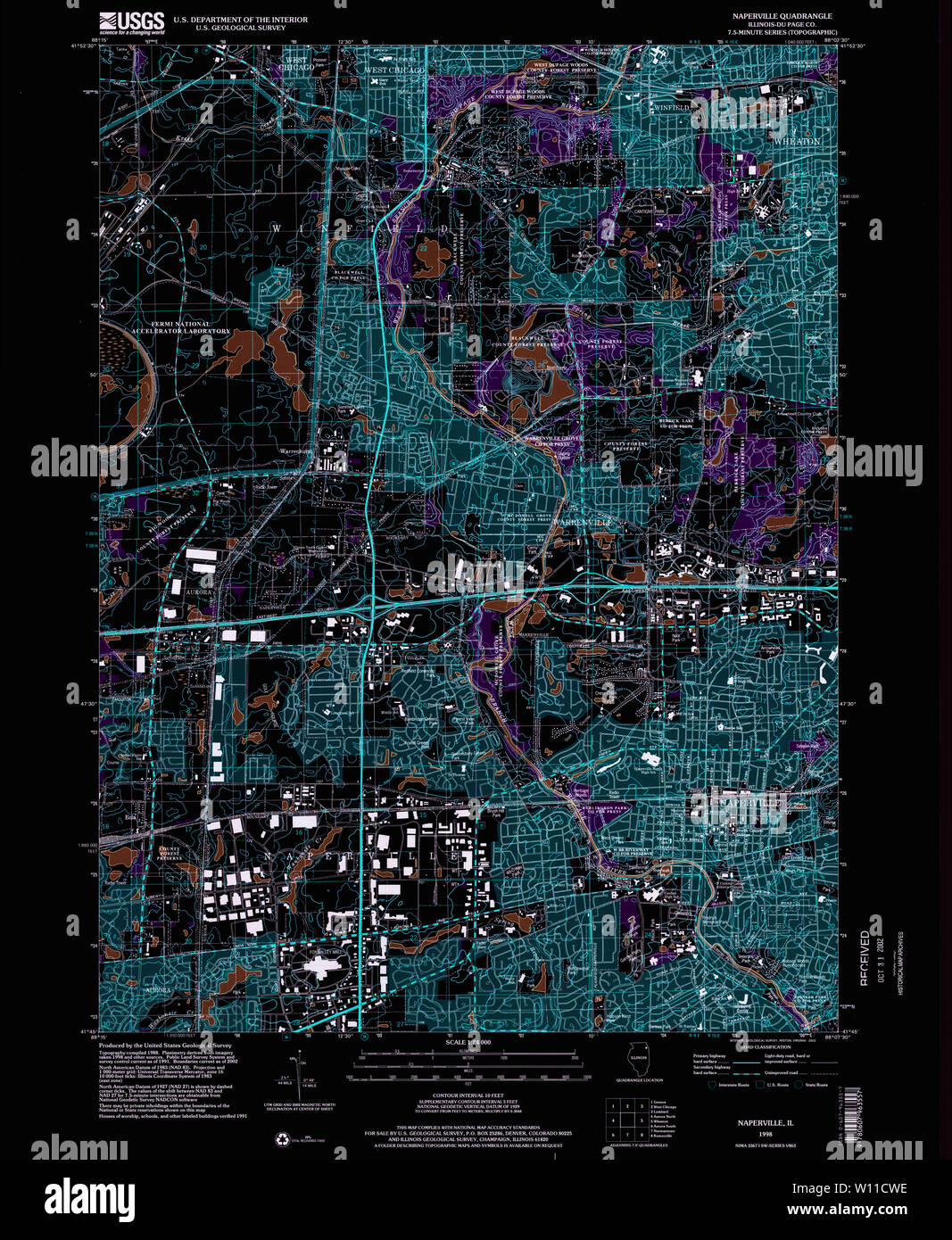 Naperville map hi-res stock photography and images - Alamy