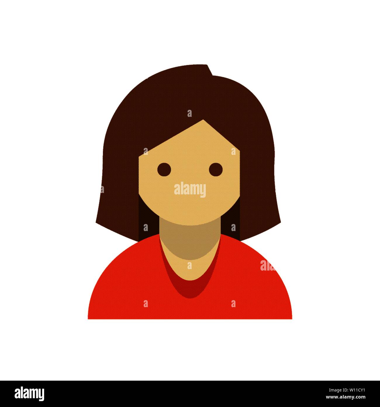 Cartoon girl icon hi-res stock photography and images - Alamy