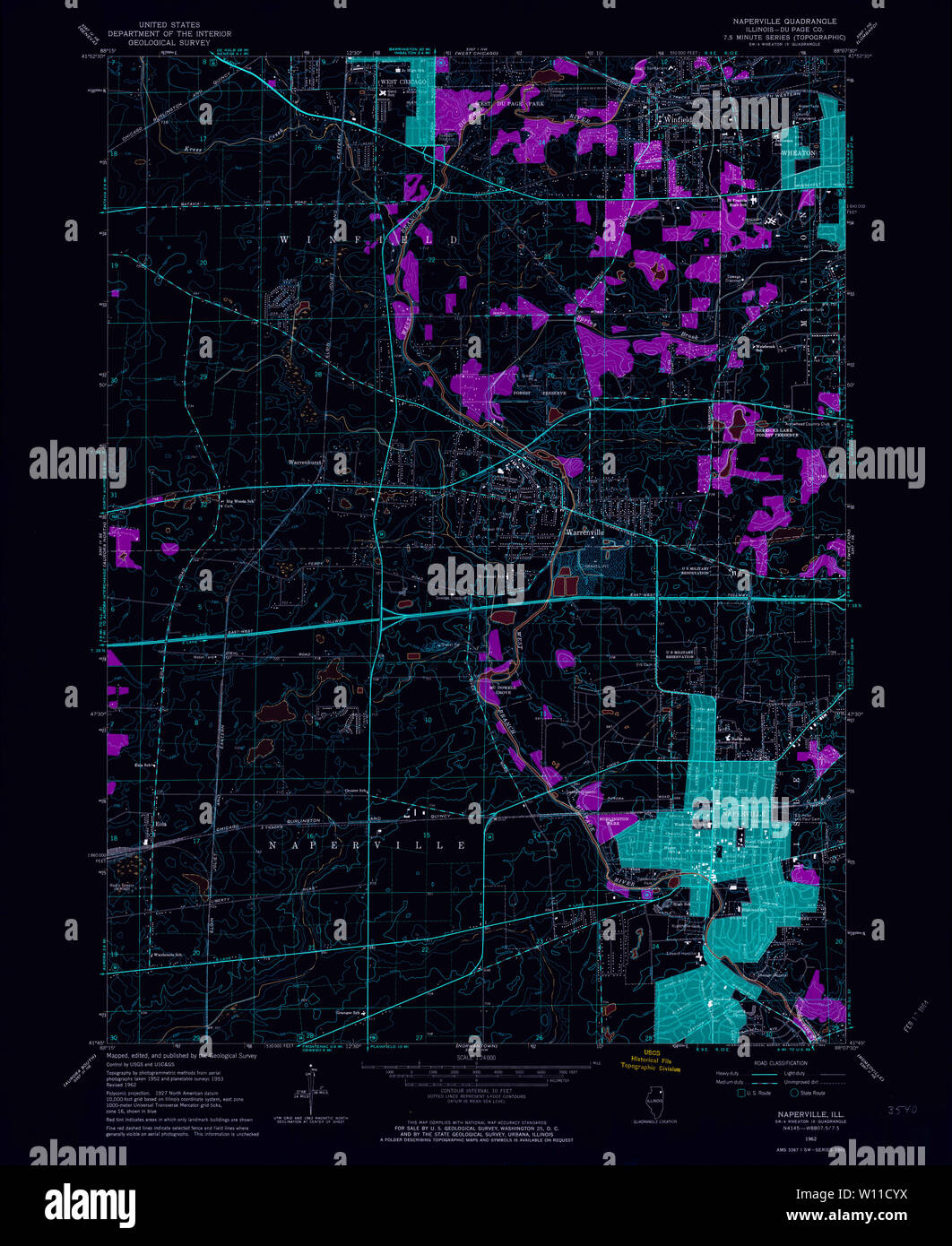 Naperville map hi-res stock photography and images - Alamy