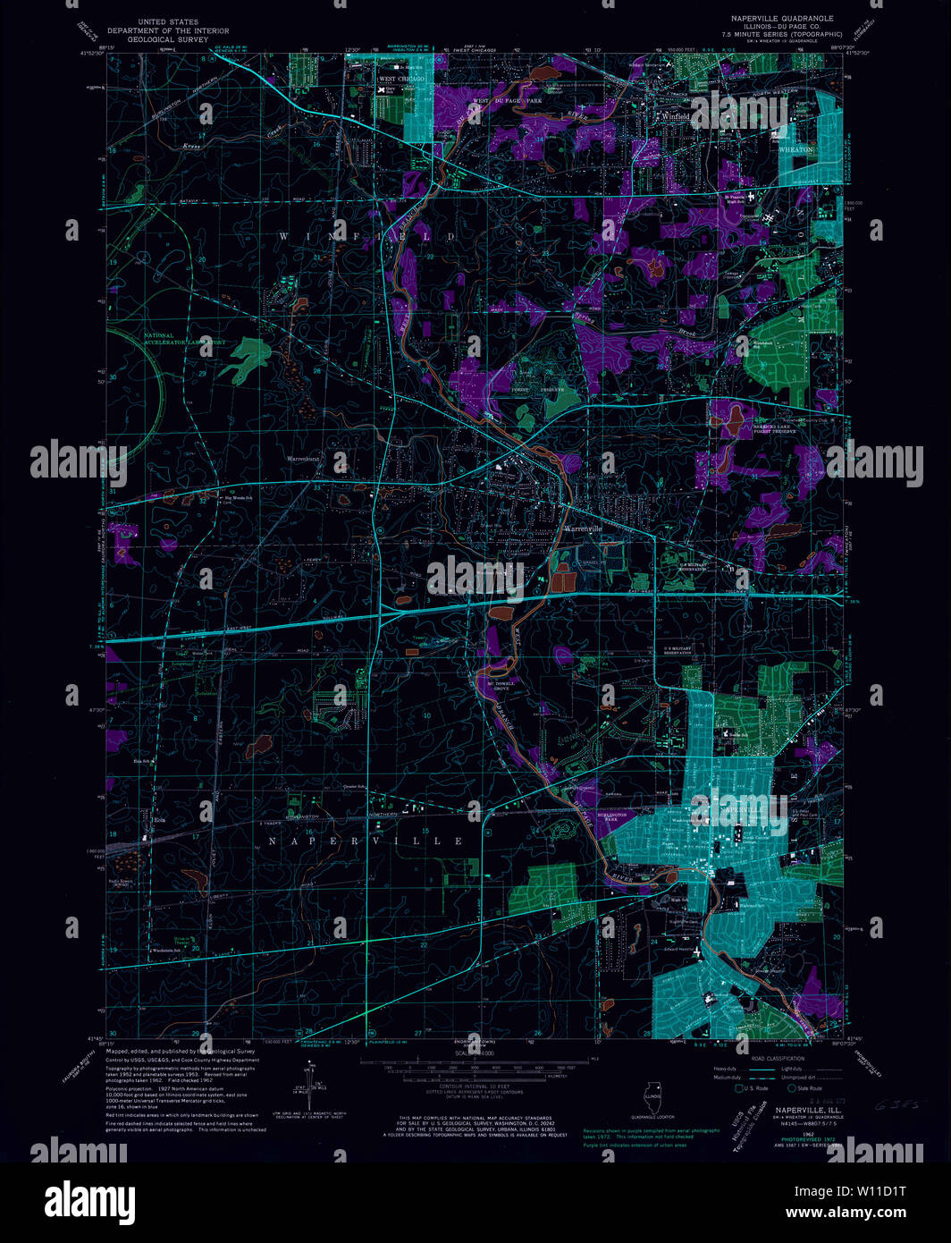 Naperville map hi-res stock photography and images - Alamy