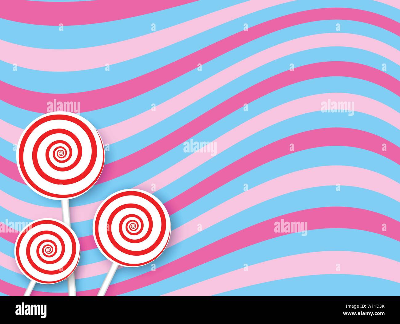 Colorful candy design with striped lollipops Stock Vector Image & Art ...