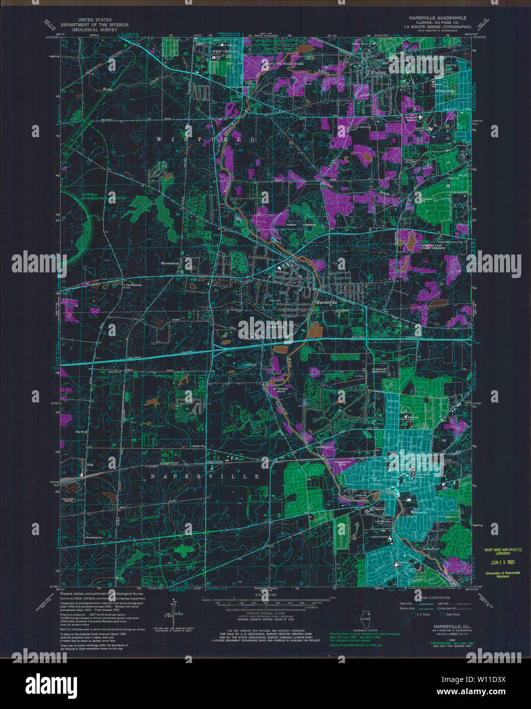 Naperville map hi-res stock photography and images - Alamy