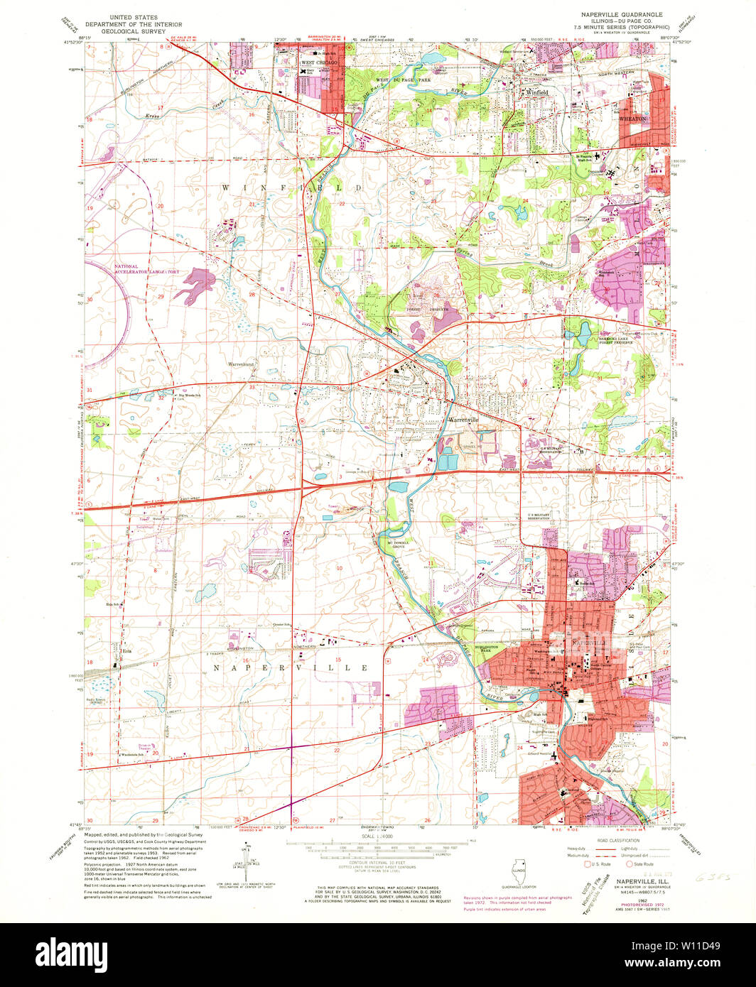 Naperville map hi-res stock photography and images - Alamy