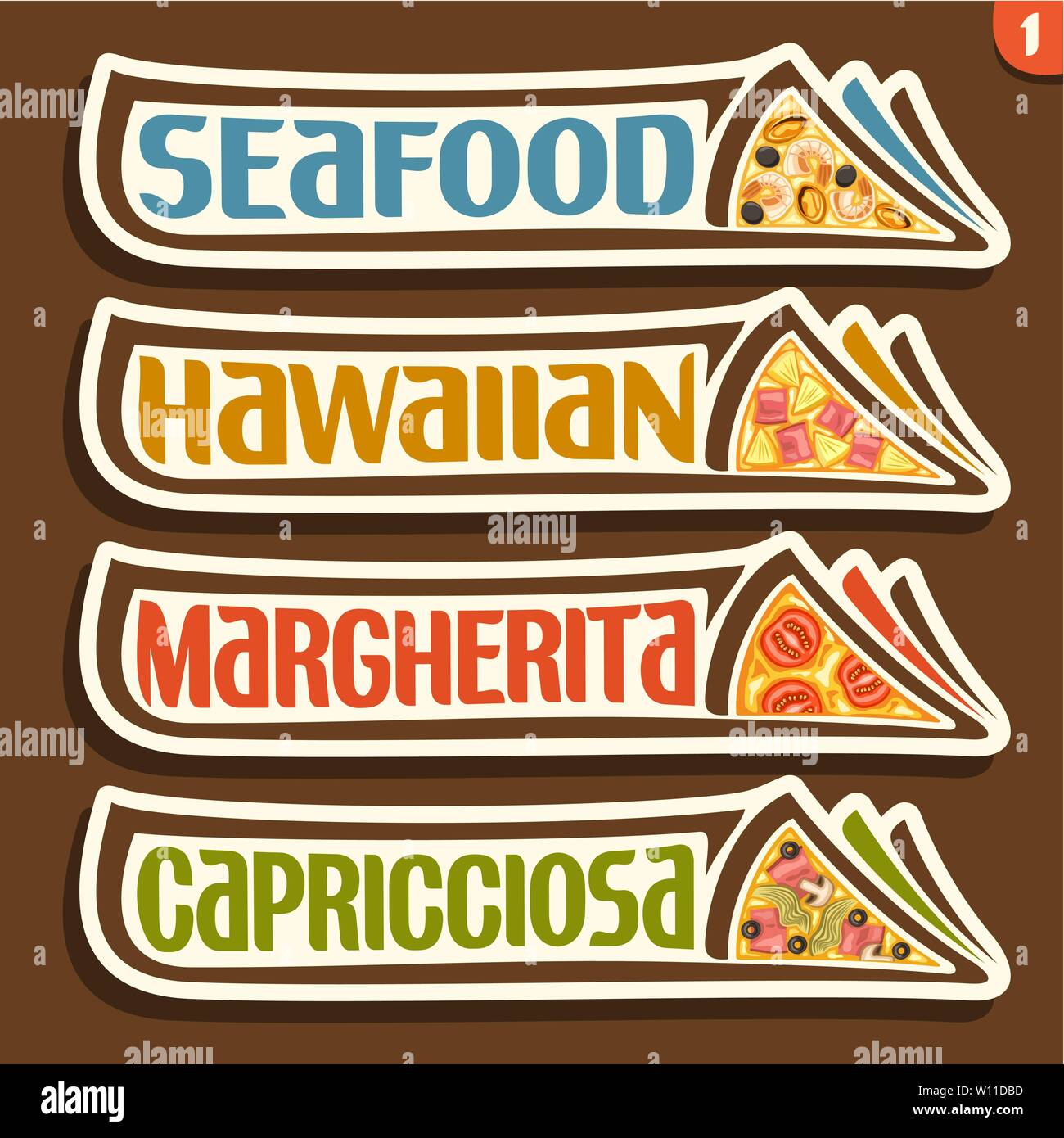 Vector labels for Pizza Stock Vector Image & Art - Alamy