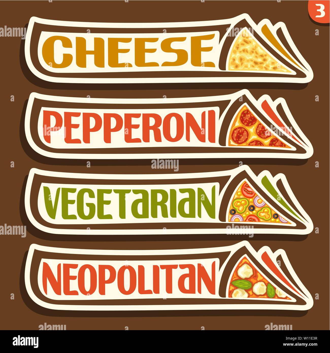 Vector labels for Pizza Stock Vector Image & Art - Alamy