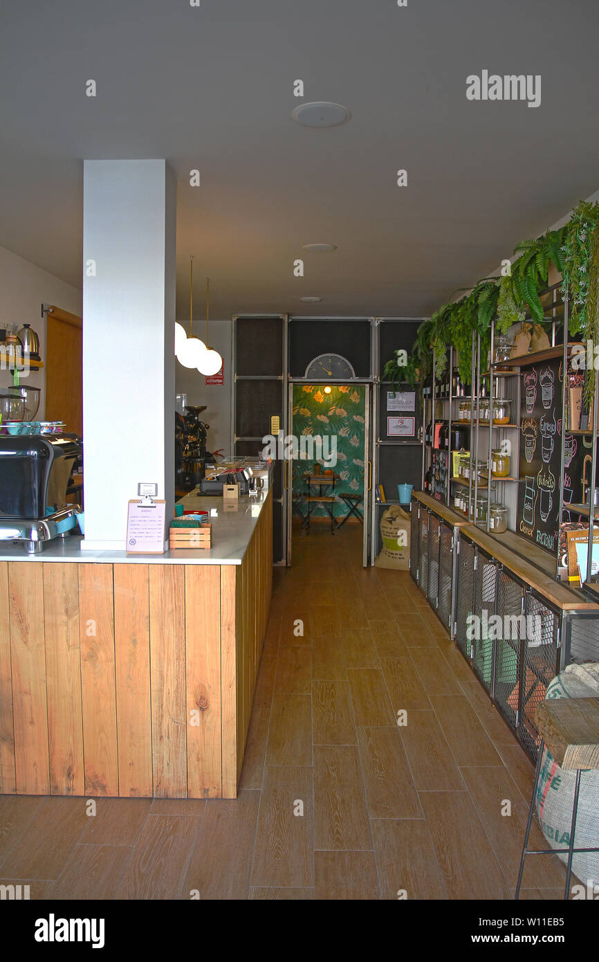Coffee shop inside, in the morning Stock Photo - Alamy