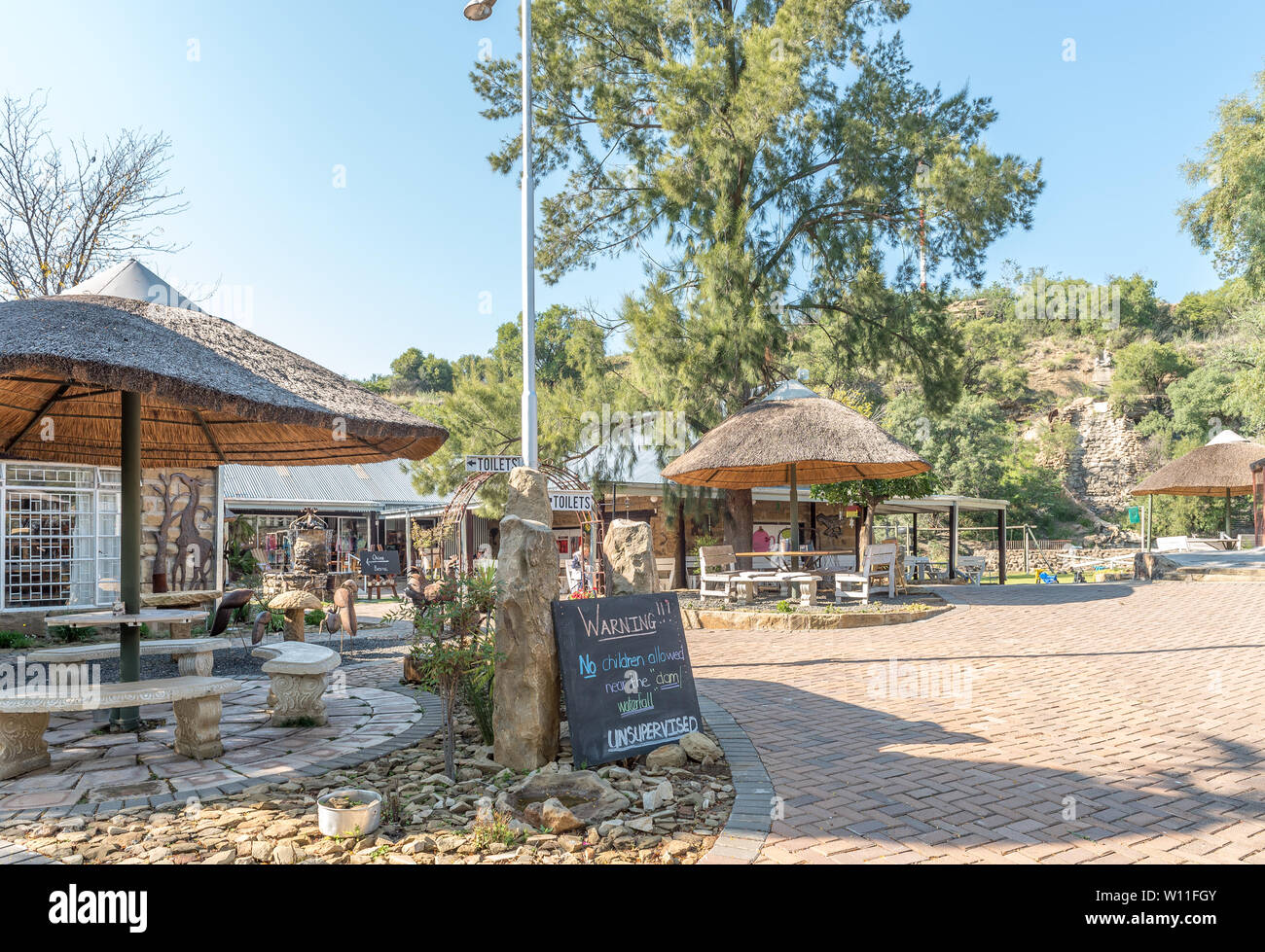 SENEKAL, SOUTH AFRICA, MAY 1, 2019: The Waterfall Roadstal in Senekal ...