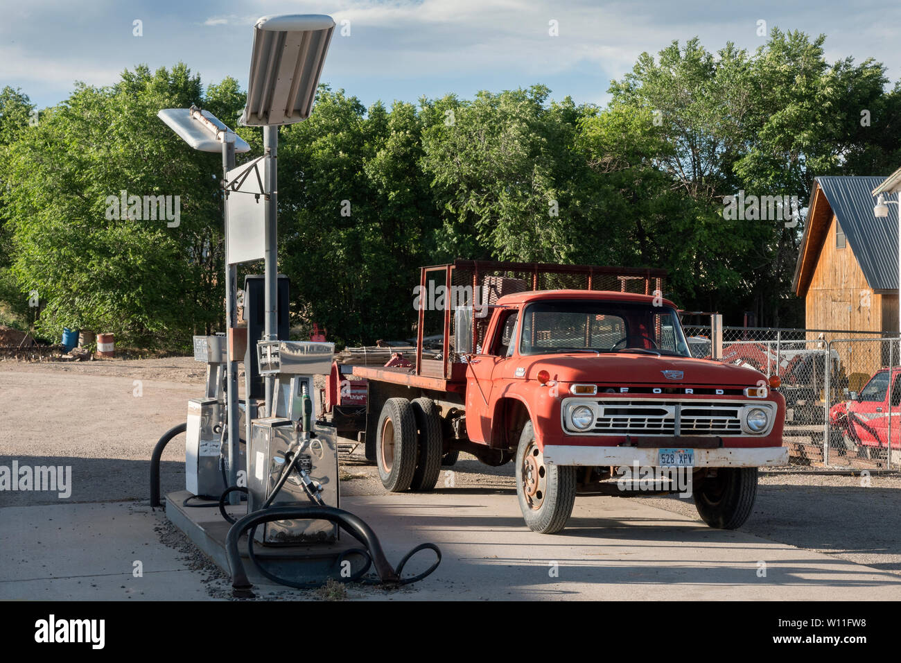 1970's Ford flat bed truck Stock Photo - Alamy