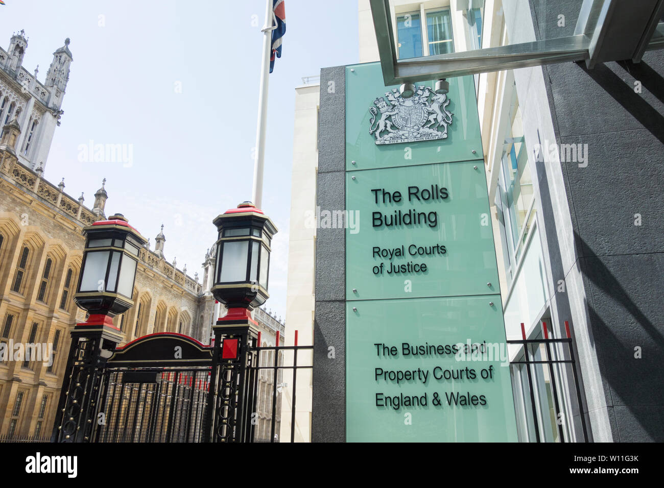 Entrance to the Rolls Building, Royal Courts of Justice, Business and ...