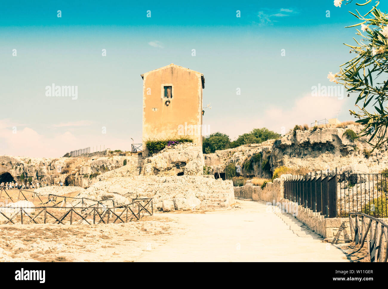 Greek Theatre of Syracuse (Siracusa), ruins of ancient monument, Sicily ...