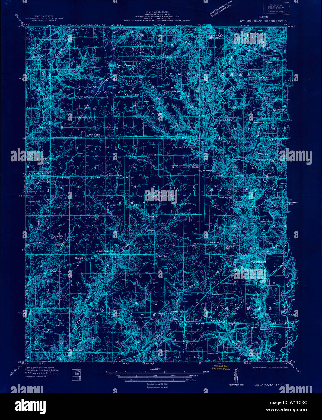 Douglas illinois map hi-res stock photography and images - Alamy