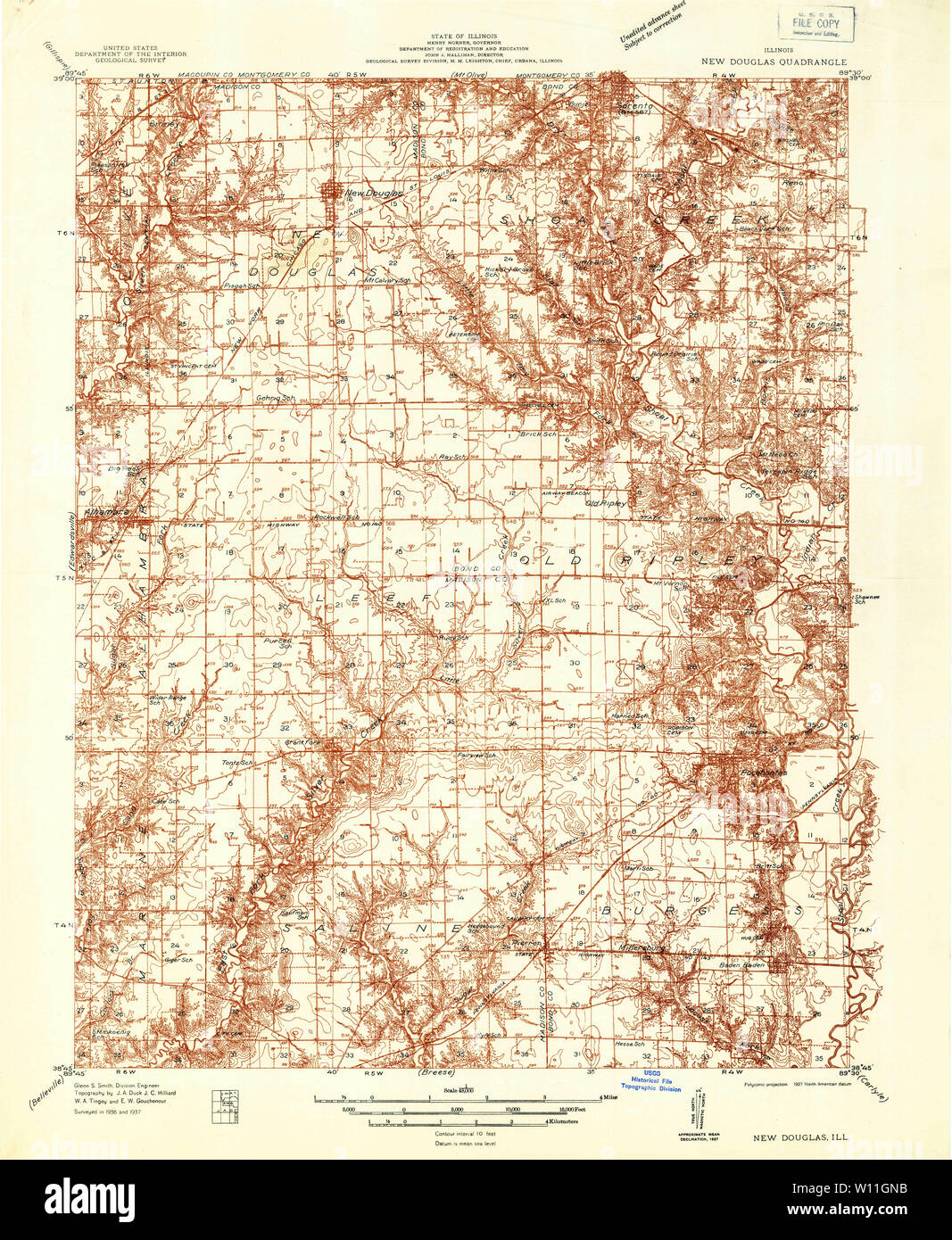 Douglas illinois map hi-res stock photography and images - Alamy