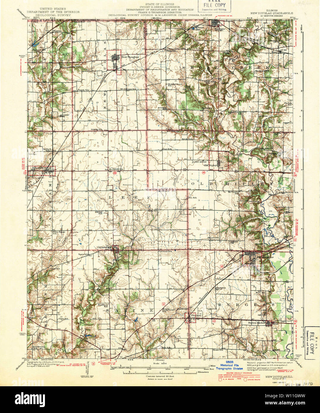 Douglas illinois map hi-res stock photography and images - Alamy