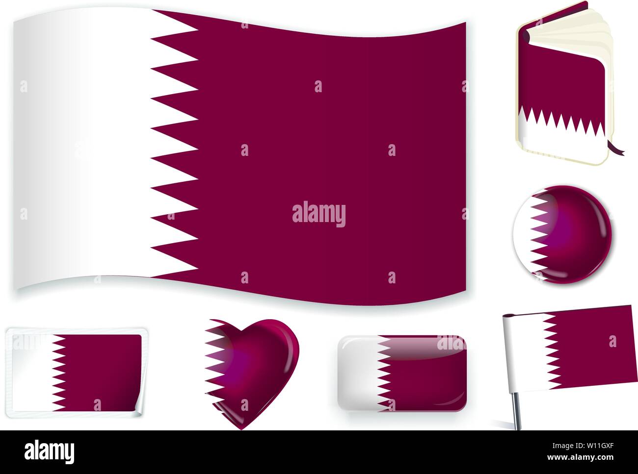Qatari flag hi-res stock photography and images - Alamy