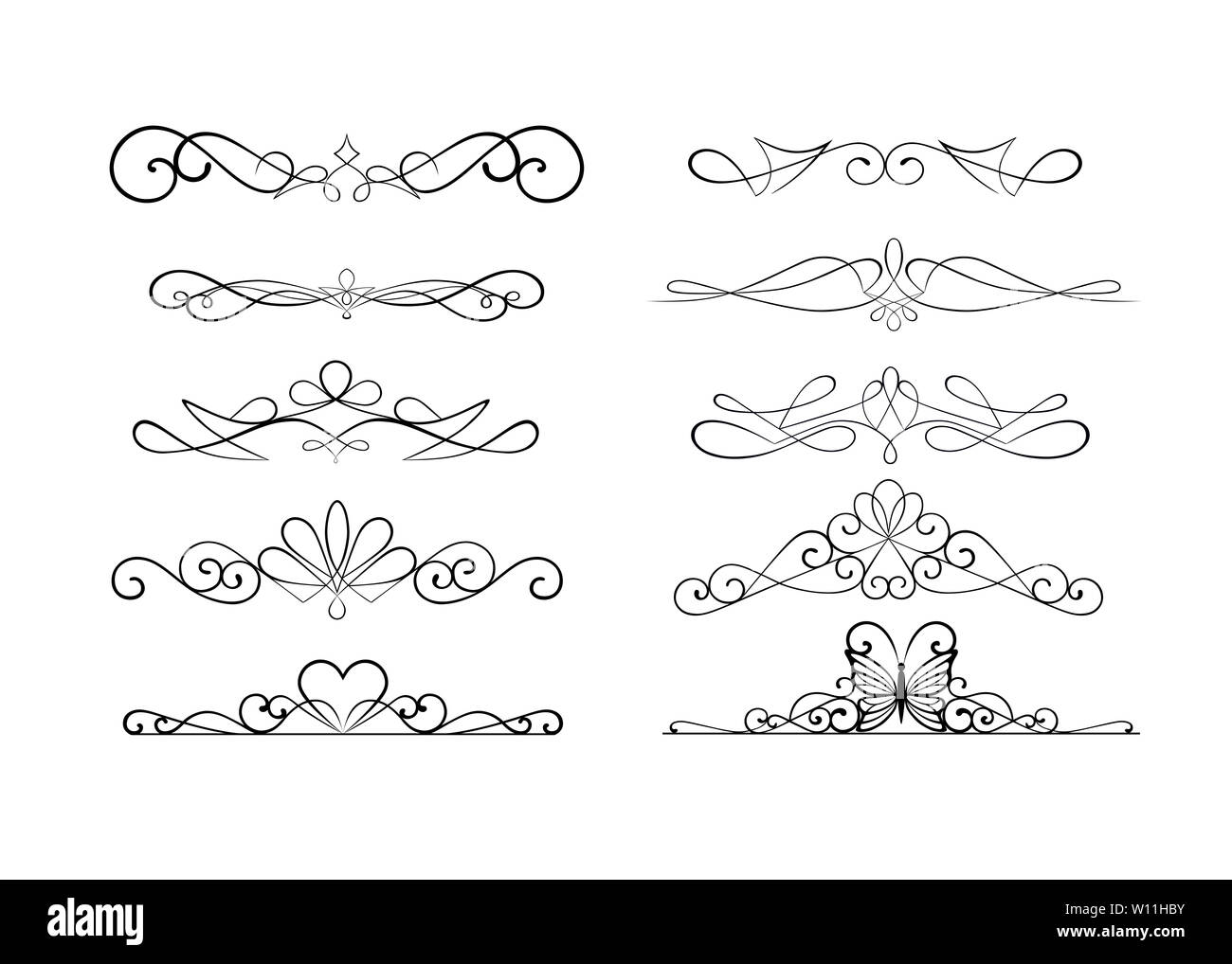 Set decorative dividers Stock Photo - Alamy