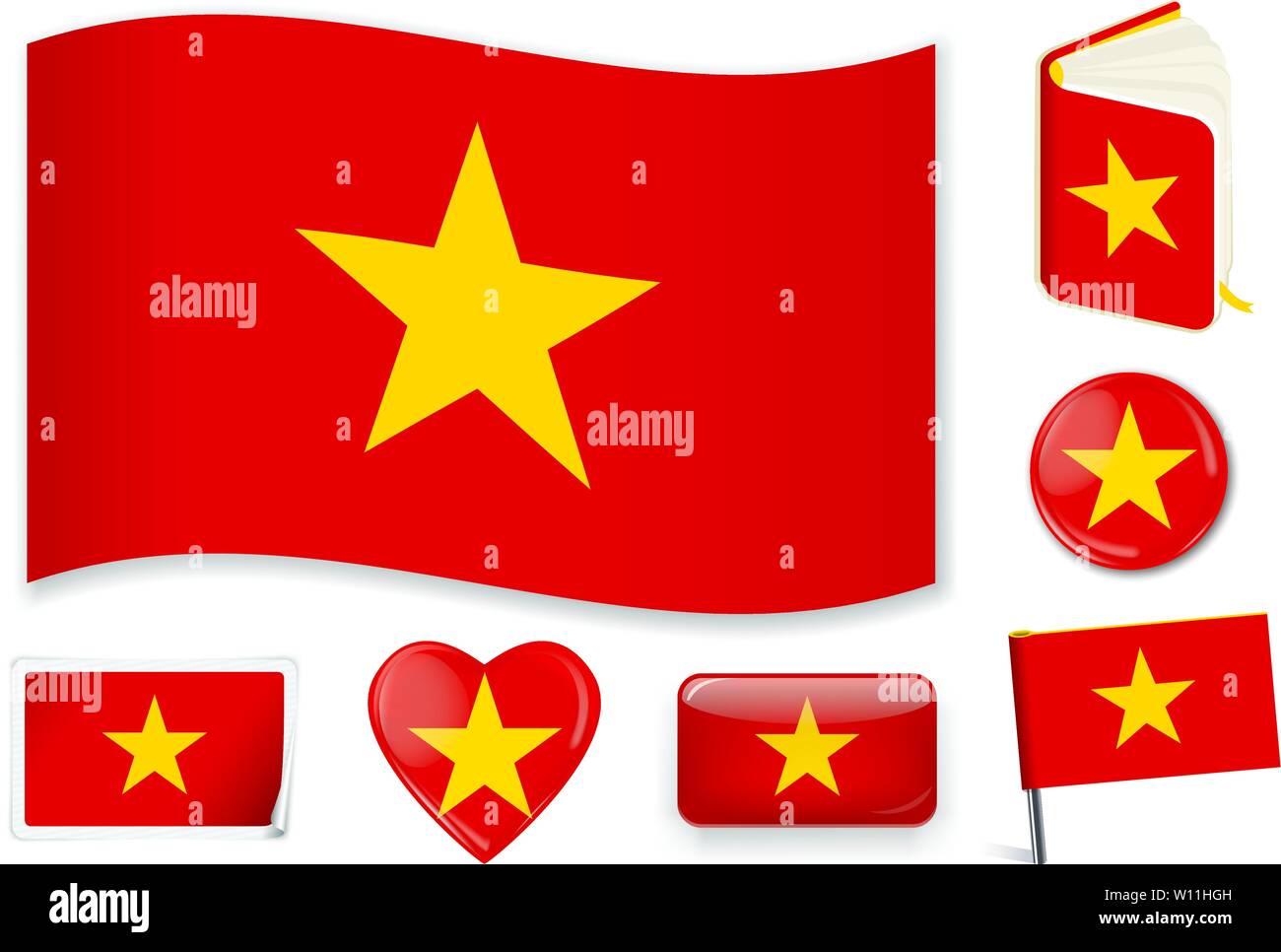 Vietnamese national colors Stock Vector Images - Alamy