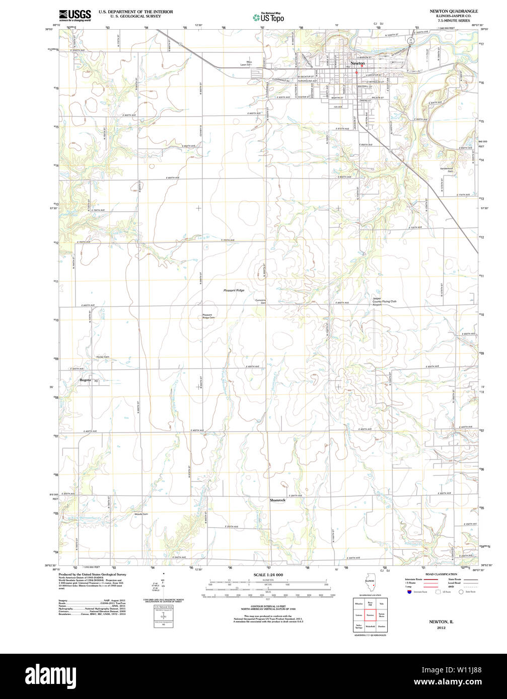 Newton illinois map hi-res stock photography and images - Alamy