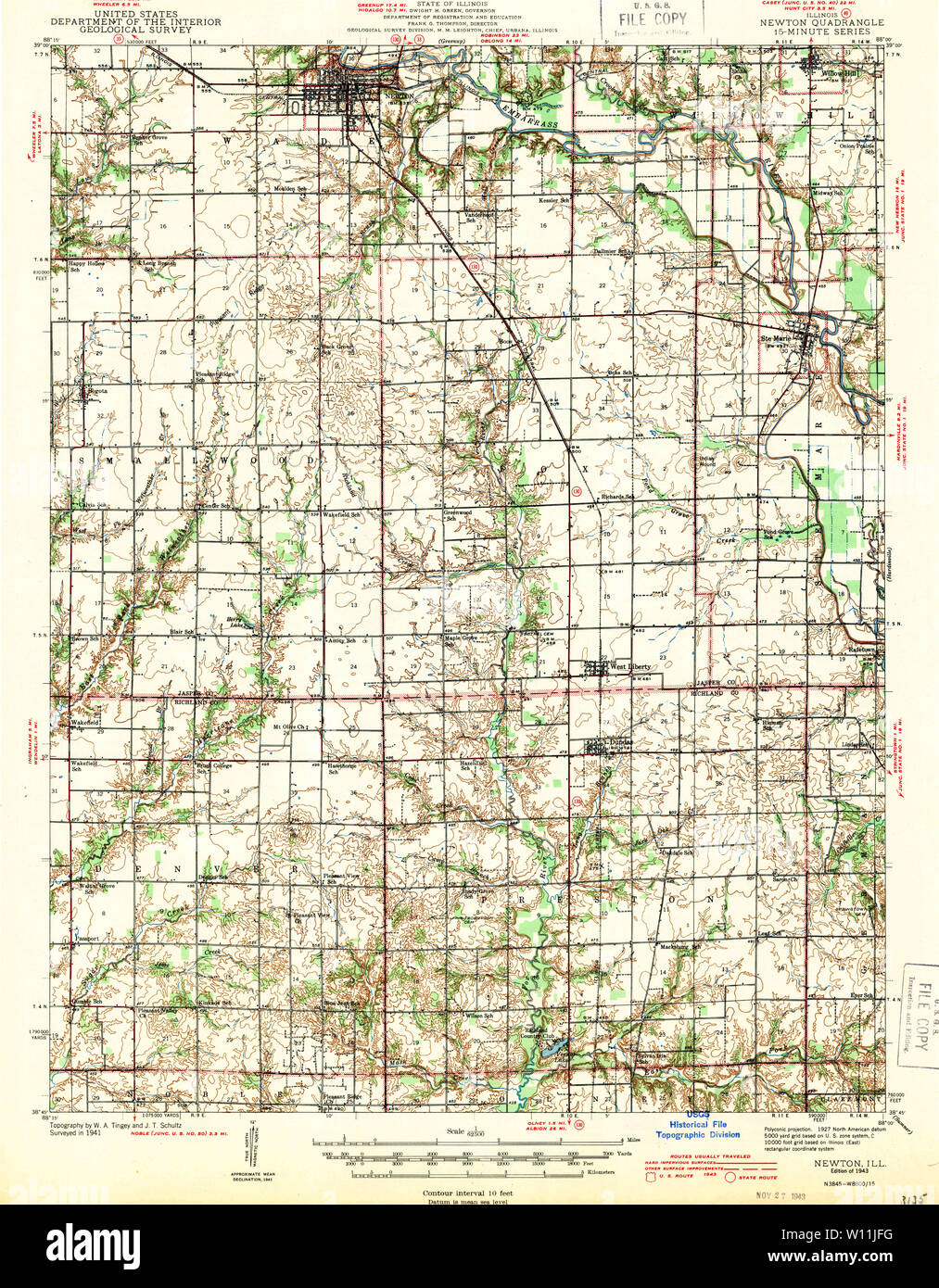 Newton illinois map hi-res stock photography and images - Alamy