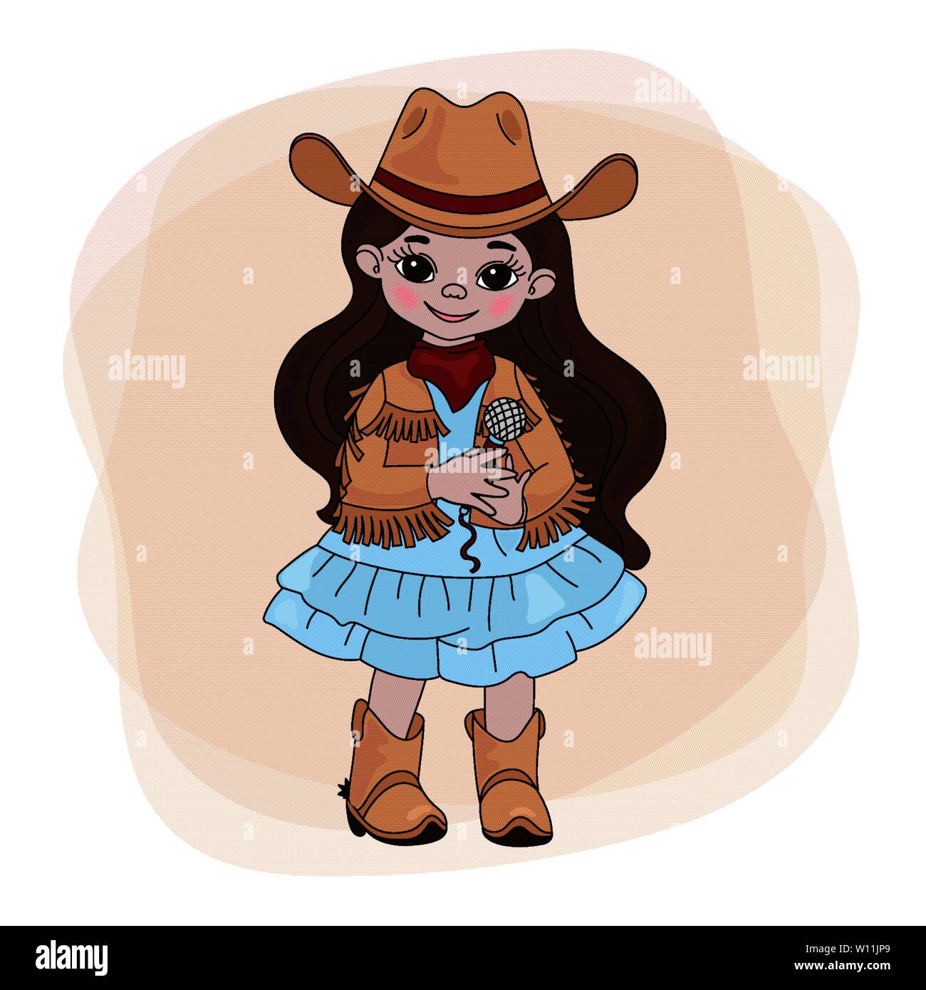 COWGIRL SINGER American Cowboy Western Music Festival Vector ...