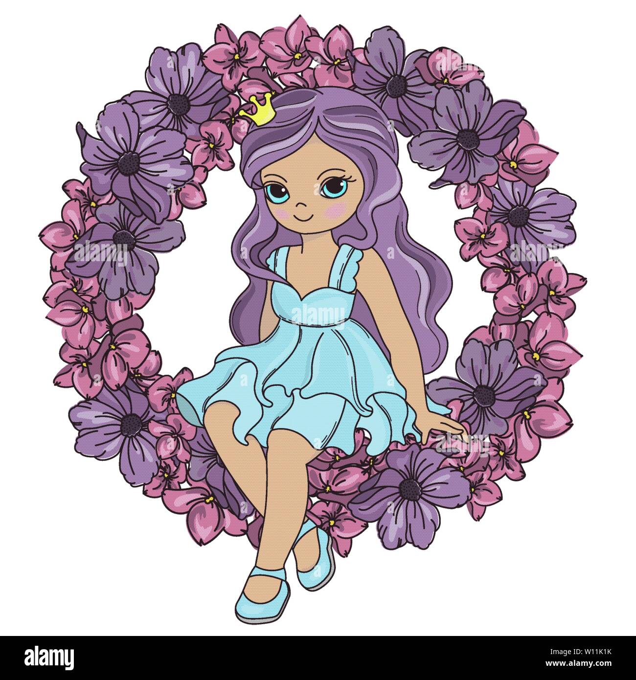 FLOWER PRINCESS Queen Girl Birthday Party Floral Decorative Wedding ...