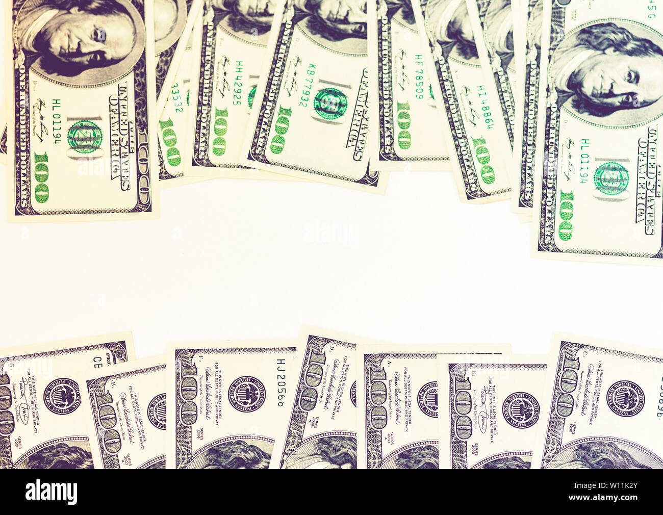 Money dollars on white background with copy space for text Stock Photo ...