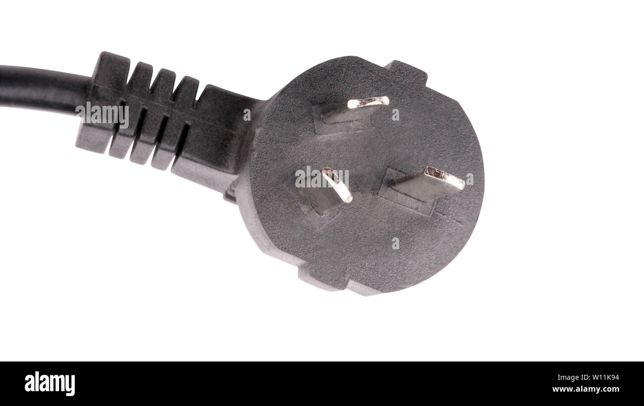 UK Outlet Plug with Cord Isolated Stock Photo - Alamy