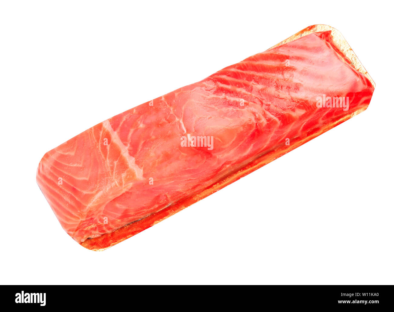 piece of red fish fillet isolated on white Stock Photo - Alamy