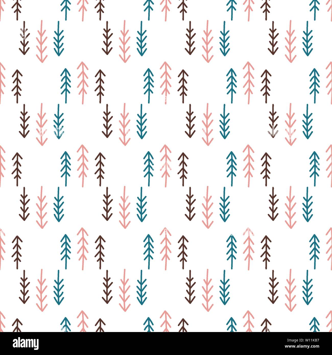 INDIAN FOLK American Native Red Skinned Ethnic Culture Seamless Pattern ...