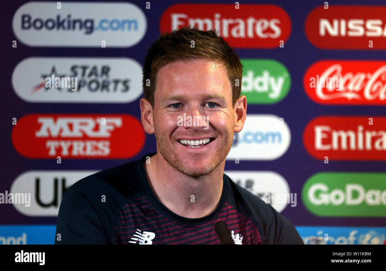England cricket captain Eoin Morgan during the press conference at ...