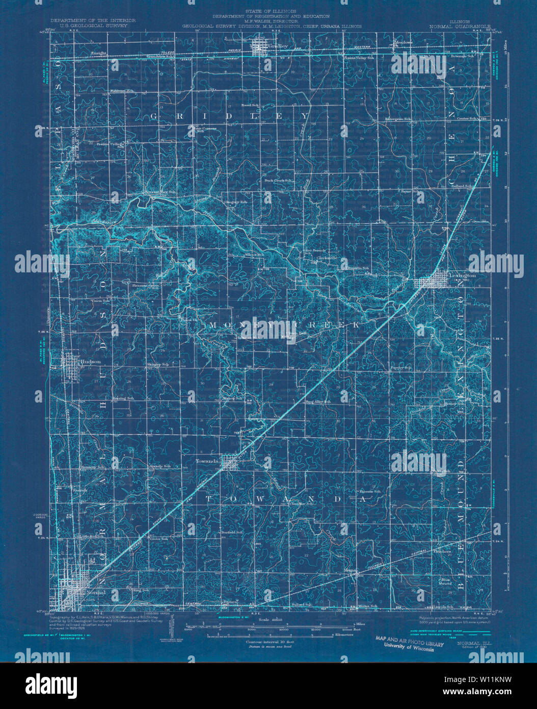Map of normal illinois hi-res stock photography and images - Alamy