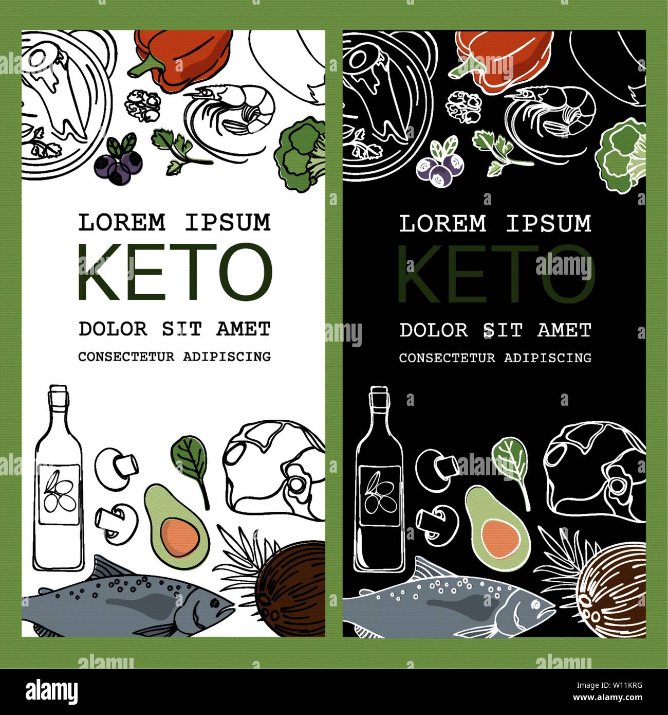 KETO FLYER Healthy Food Low Carb Diet Organic Proper Nutrition Text ...