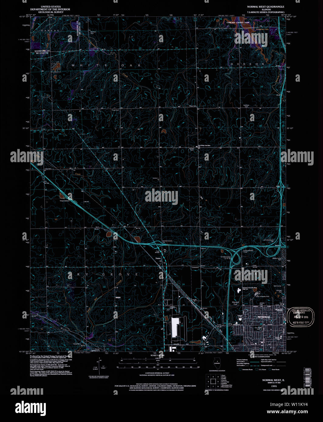 Map of normal illinois hi-res stock photography and images - Alamy