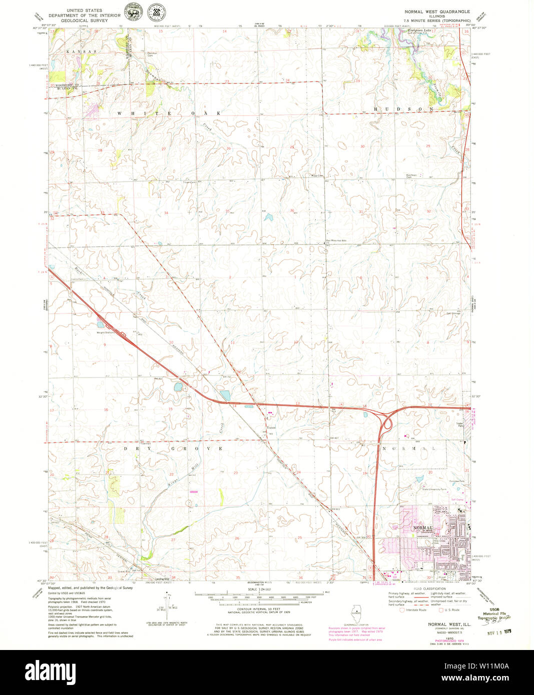 Map of normal illinois hi-res stock photography and images - Alamy