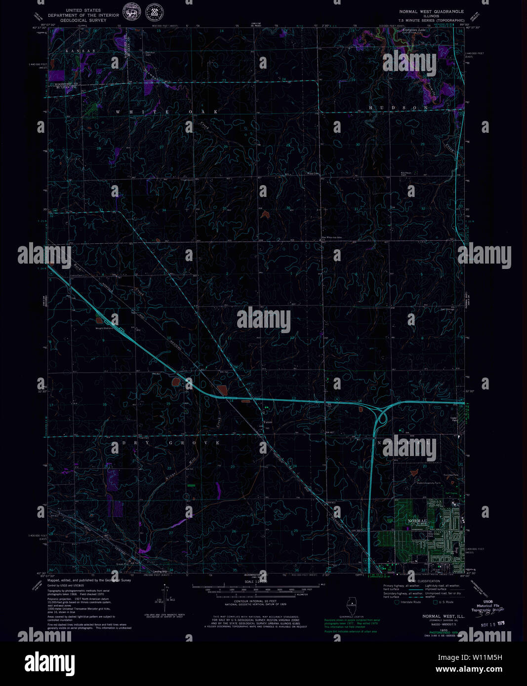 Map of normal illinois hi-res stock photography and images - Alamy