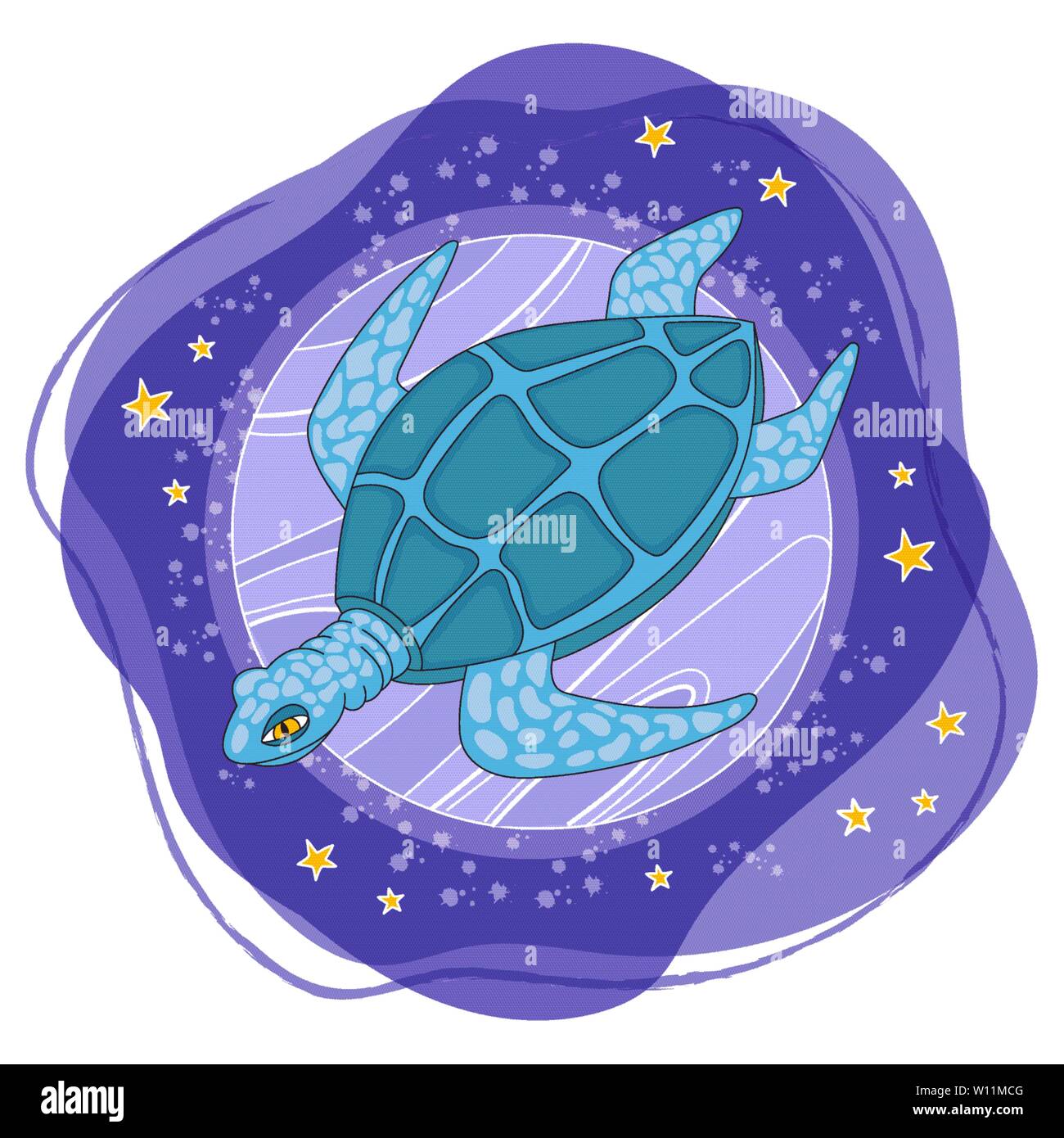 MOON TURTLE Cartoon Space Galactic Journey Traveling Travel Animal ...
