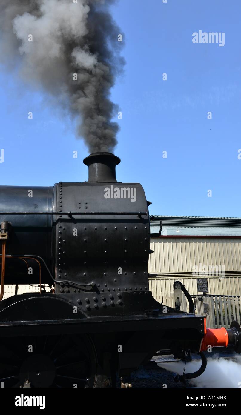 An SR Q class locomotive in steam on the Bluebell Railway Stock Photo ...