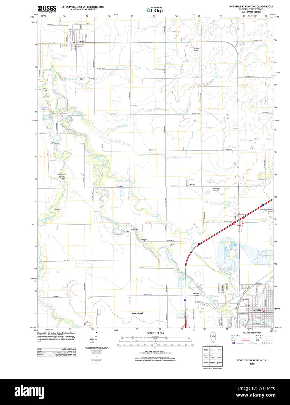 Map of pontiac hi-res stock photography and images - Alamy
