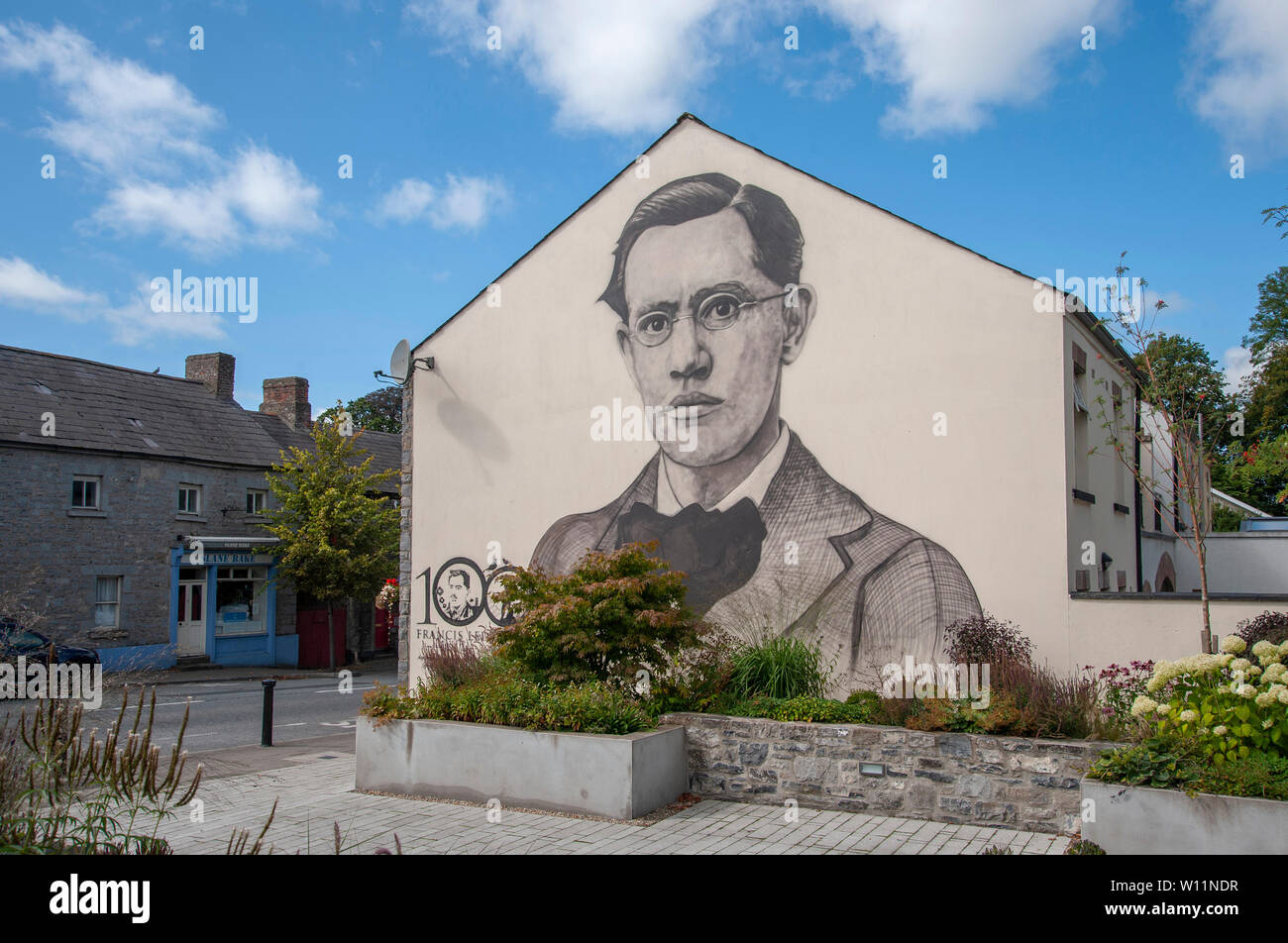The Francis Ledwidge mural by Ciaran Dunlevy in Slane County Meath ...