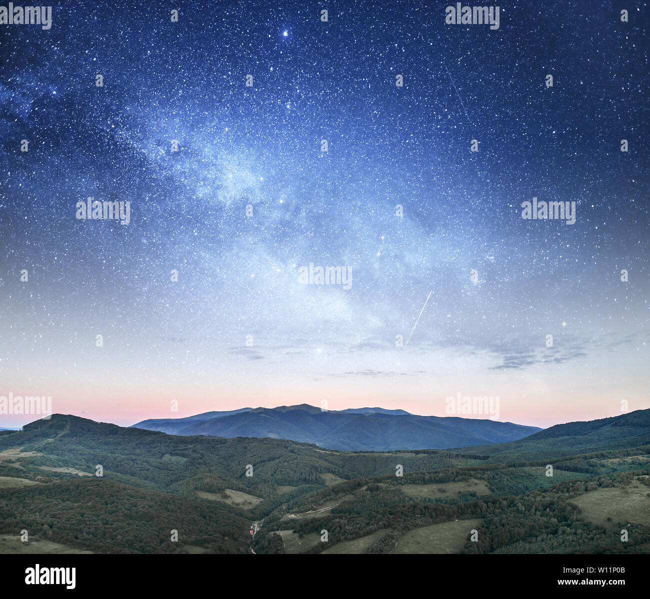Mountain starry landscape hi-res stock photography and images - Alamy