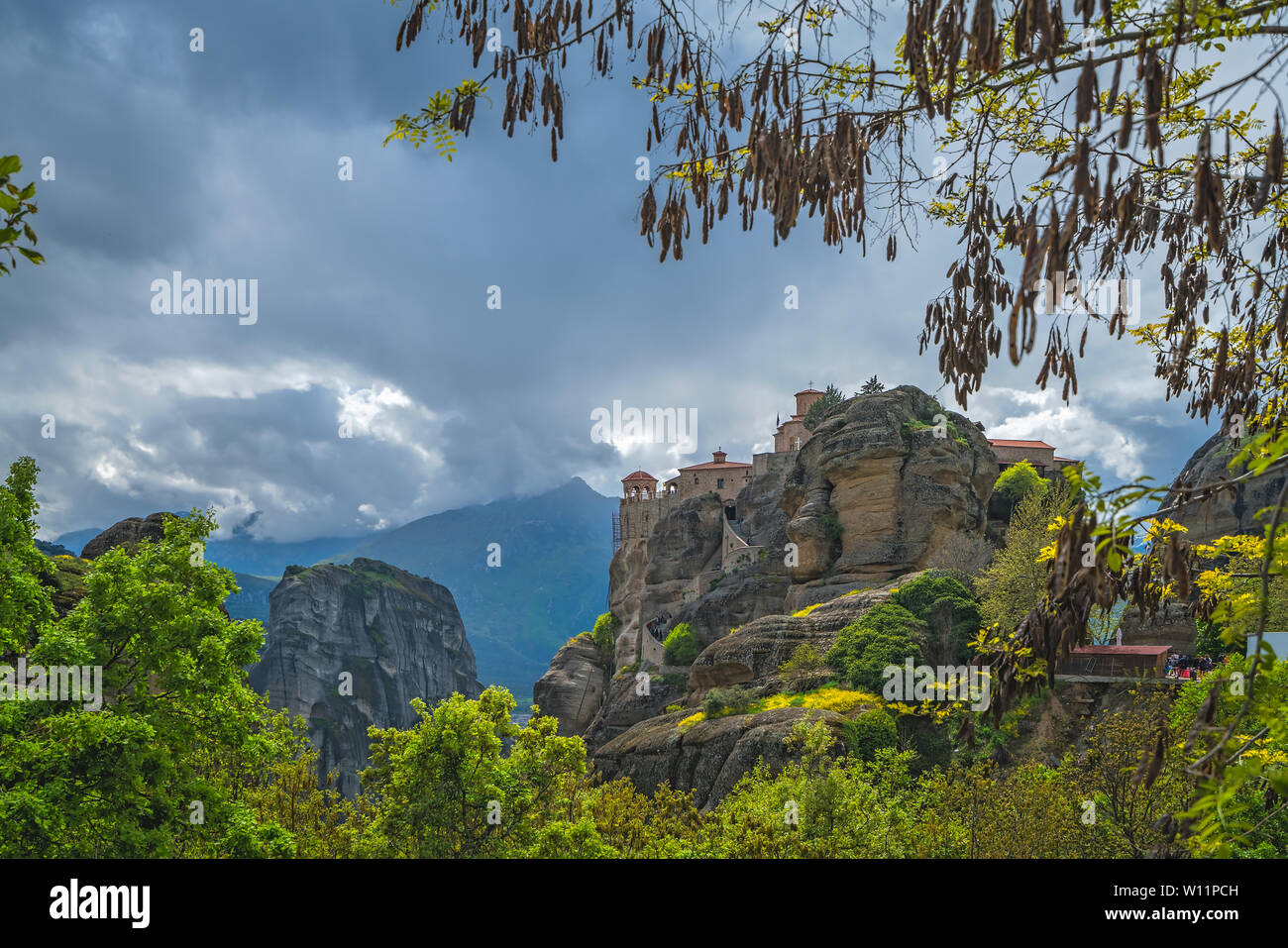 Stunningly located on top of a rock The Monastery of Great Meteoron ...