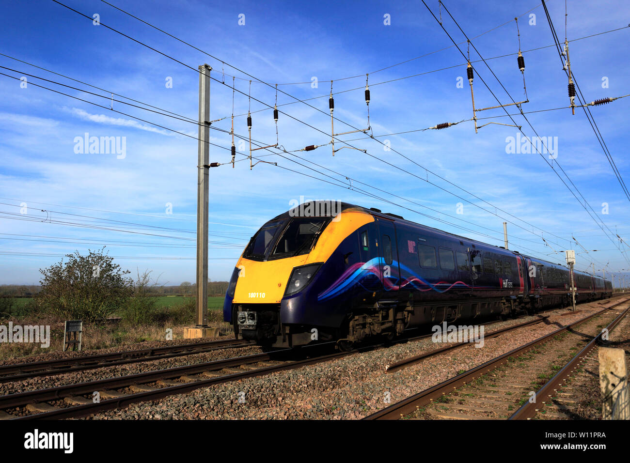 Hull trains 180110 Zephyr class, East Coast Main Line Railway ...