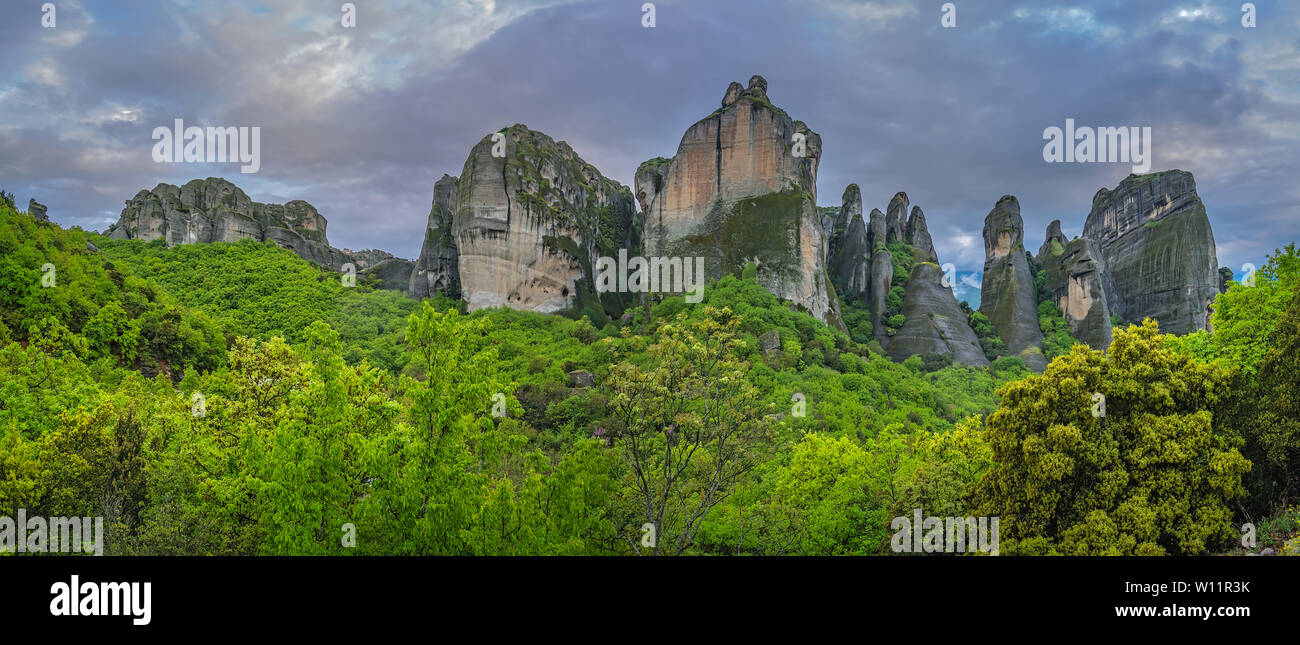 Panoramic view of the impressive rock formations and landscape at ...