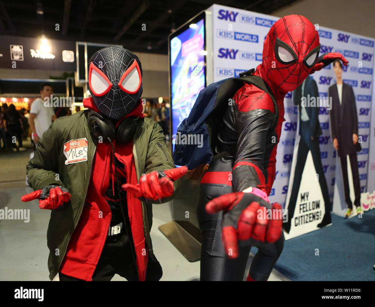 Pasay, Philippines. 29th June, 2019. People wearing Spider-Man costumes ...