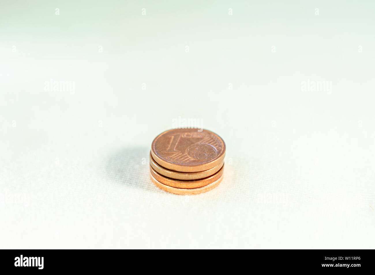 stacked euro cent coins, saving money Stock Photo - Alamy