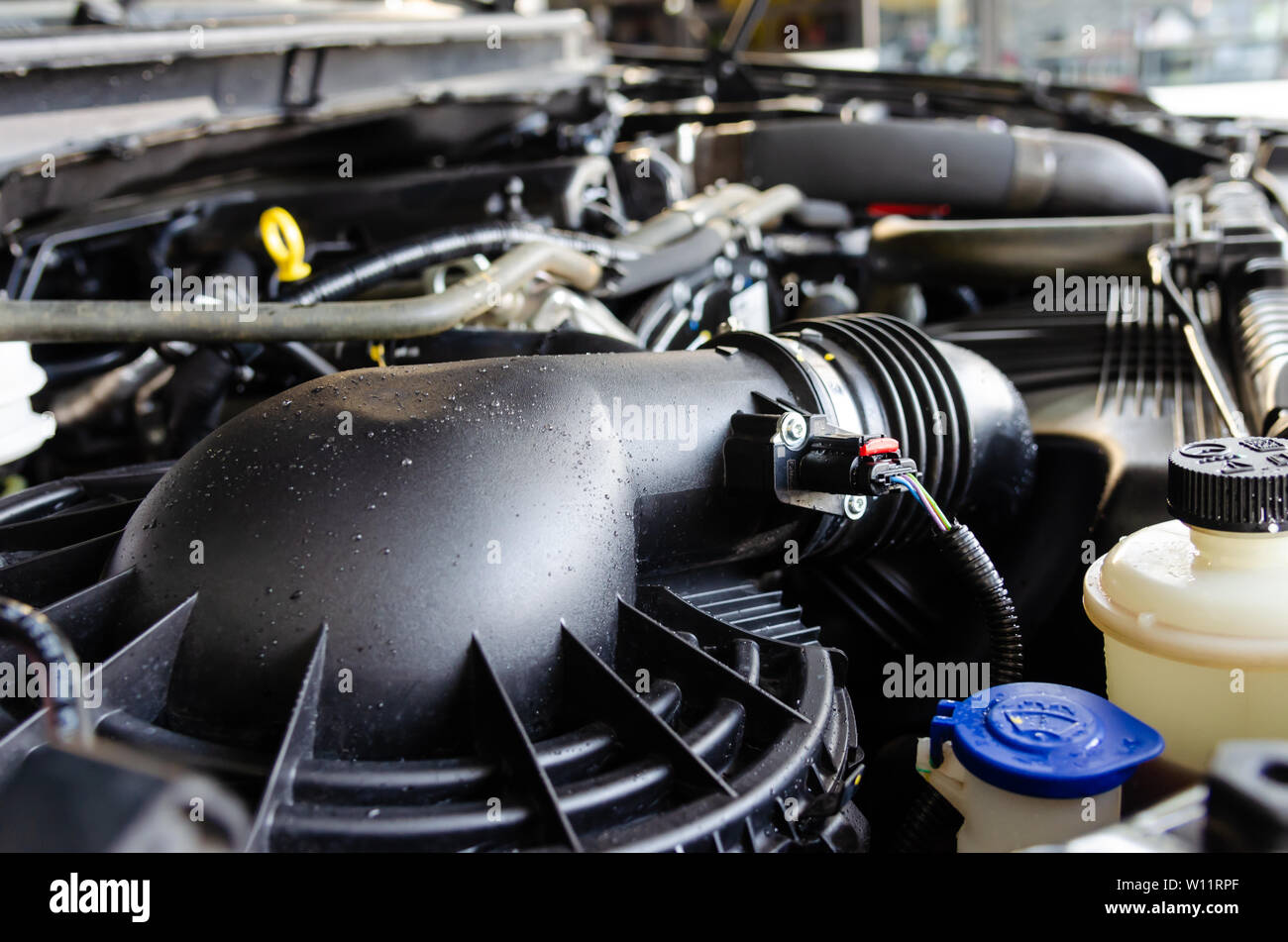 Close up detail car engine Stock Photo - Alamy